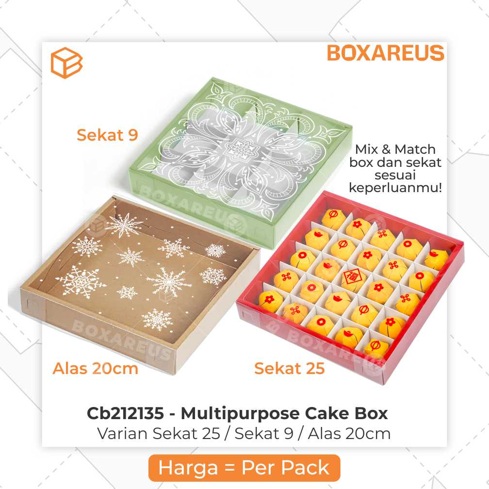 Jual Box Nastar Sekat Mika / Dus Kotak Sekat / Box Cookies Gift ...