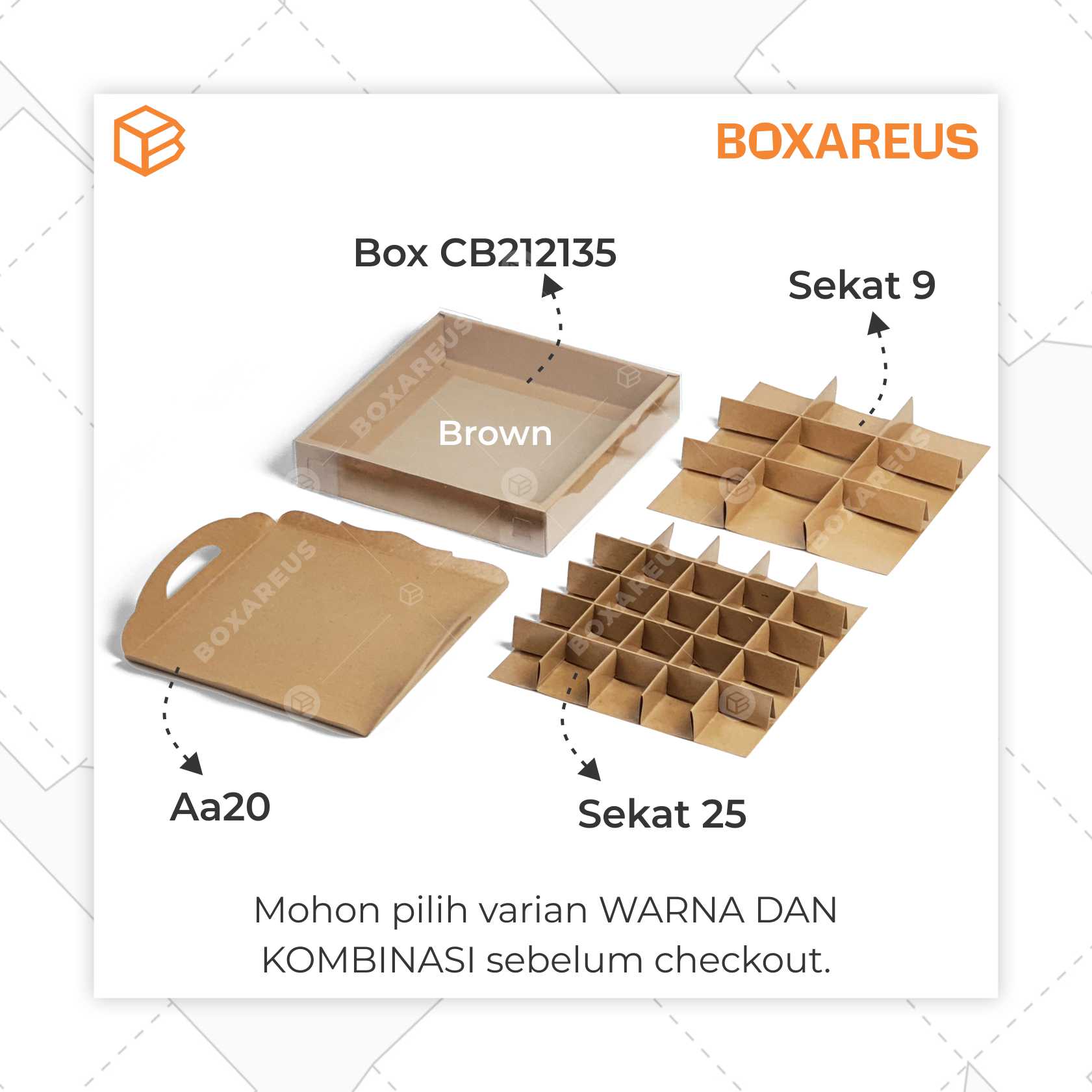 Jual Box Nastar Sekat Mika / Dus Kotak Sekat / Box Cookies Gift ...
