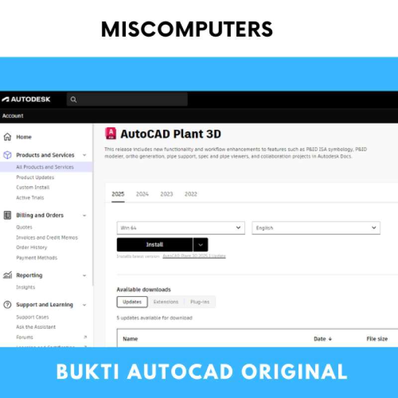 Jual Autodesk Autocad Plant 3d - 1 Year Original For Win Bergaransi ...
