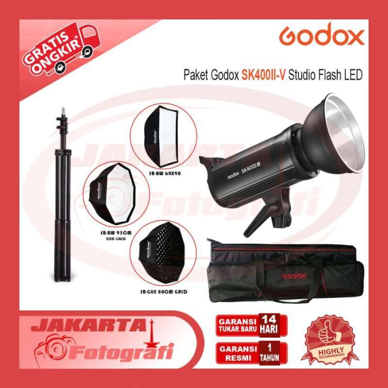 Jual Godox Sk400ii V Studio Flash With Led Modeling Lampu Studio Sk400 ...