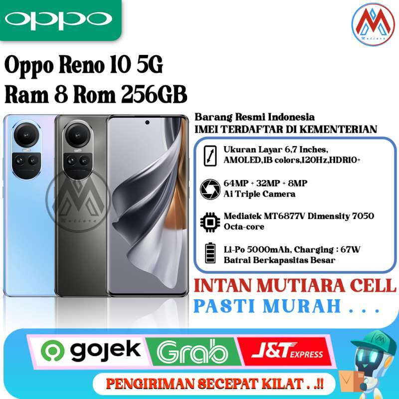 Promo Oppo Reno 10 5g Ram 8 Rom 256gb - Biru Diskon 29% Di Seller Intan ...
