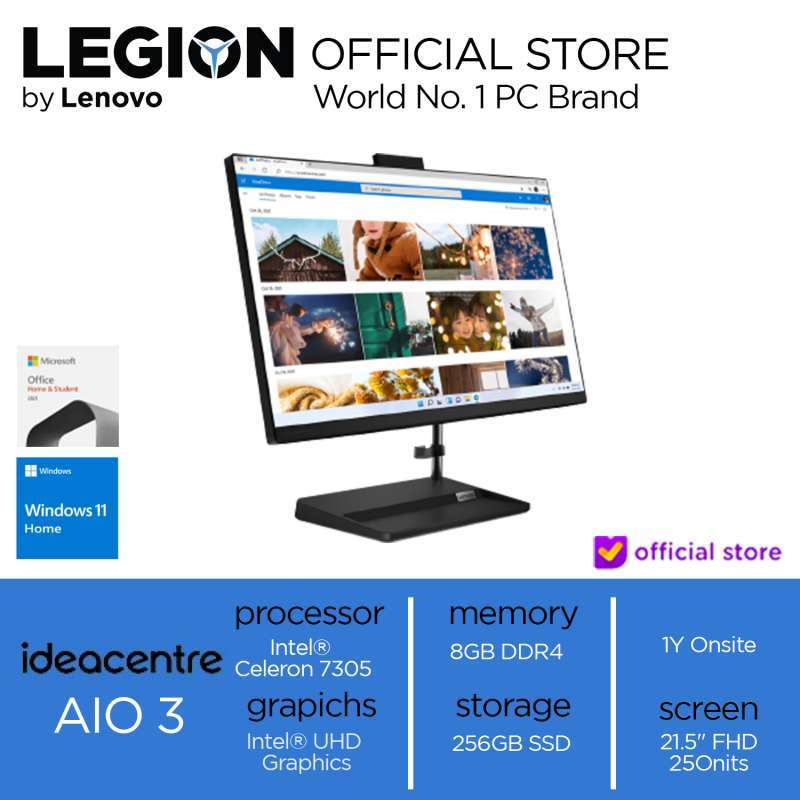Jual LENOVO AIO IDEACENTRE 3 22IAP7 1FID [Intel 7305/ 8GB/ 256GB SSD ...