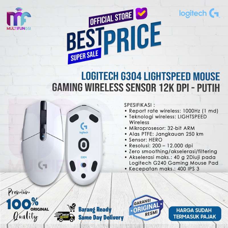 Jual Logitech G304 Lightspeed Mouse Gaming Wireless Sensor 12k Dpi ...