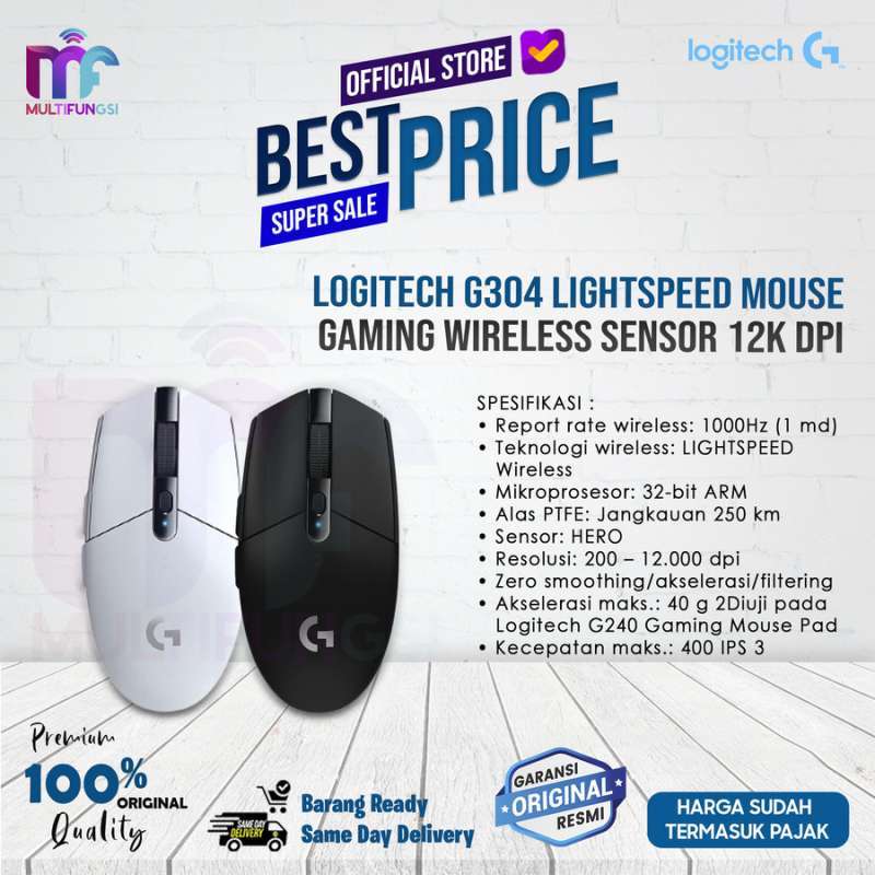 Jual Logitech G304 Lightspeed Mouse Gaming Wireless Sensor 12k Dpi Di ...