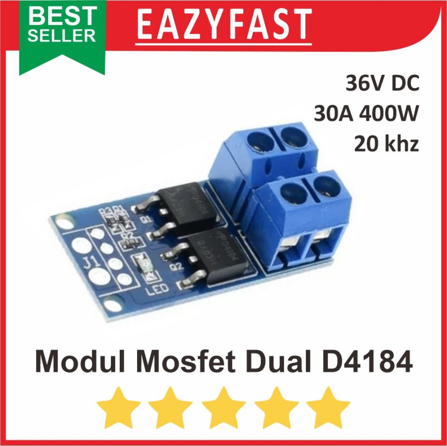 Jual Modul Dual Mosfet D4184 36V 30A Switch Trigger Driver PWM Relay ...