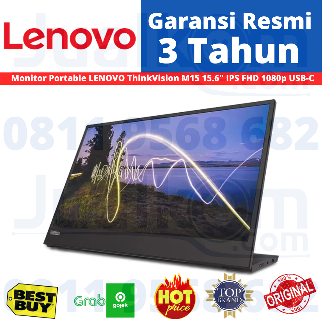 Jual Monitor Portable Monitor Speaker 15.6 Lenovo ThinkVision M15 IPS ...