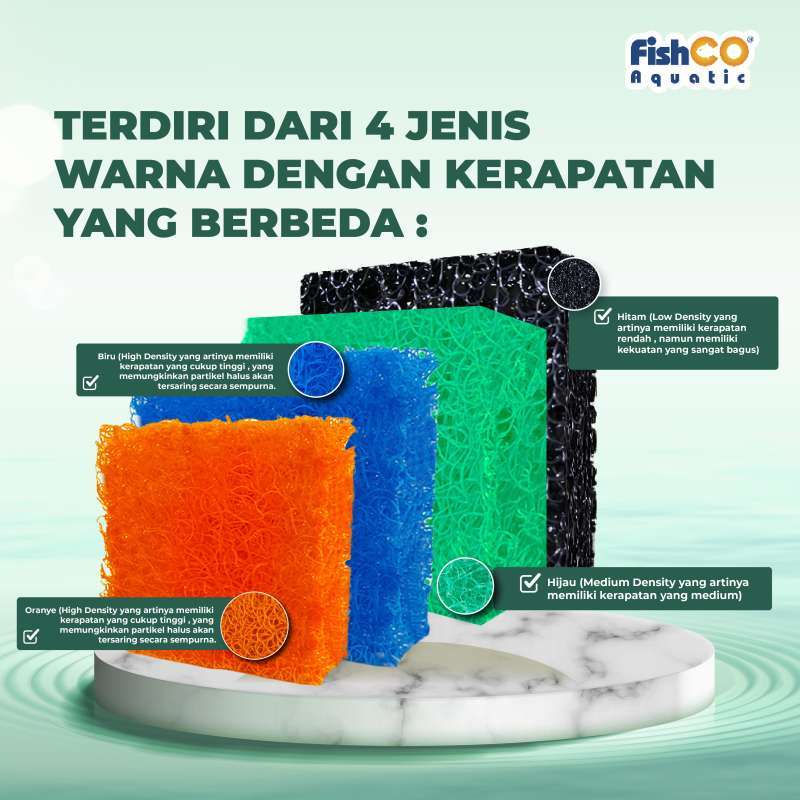 Promo Fishco Mat Hi-density Media Filter/biru/japmat Kolam 70cm X 40cm ...