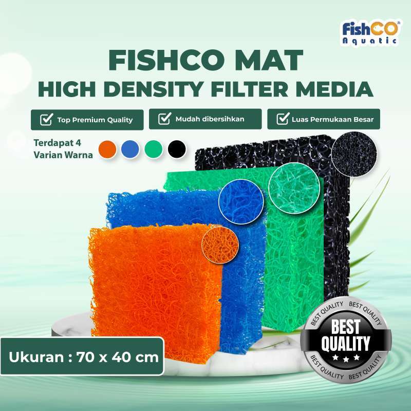 Promo Fishco Mat Hi-density Media Filter/biru/japmat Kolam 70cm X 40cm ...