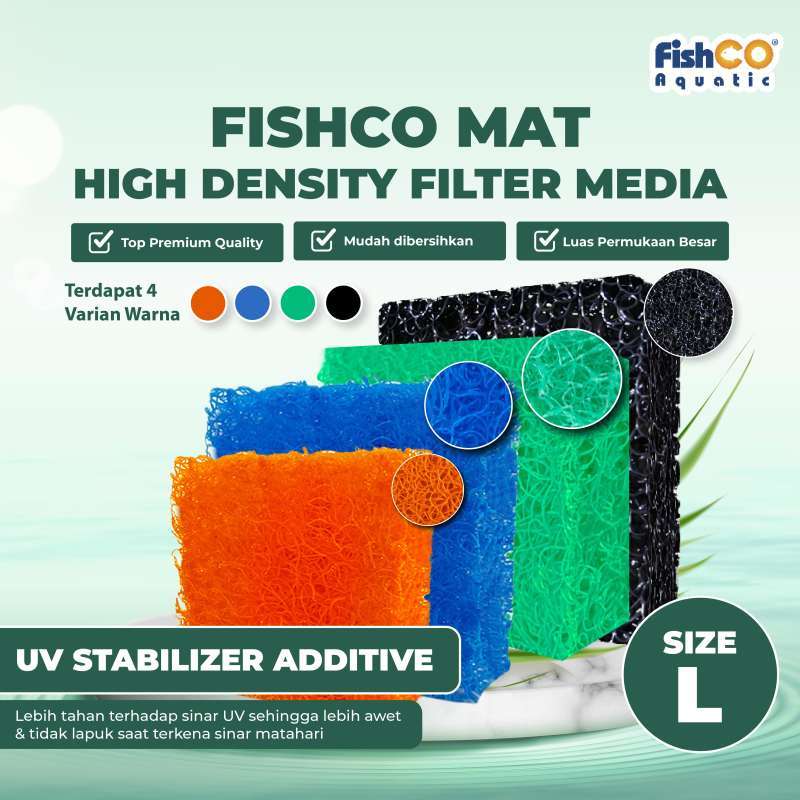 Promo Fishco Mat Hi-density Media Filter/biru/japmat Kolam 70cm X 40cm ...