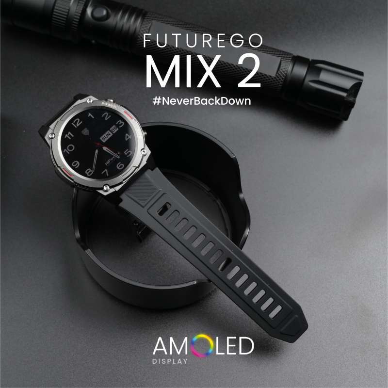 Promo Hifuture Futurego Mix2 Wireless Calling Smartwatch Amoled Display 1.43 Health Monitor ...