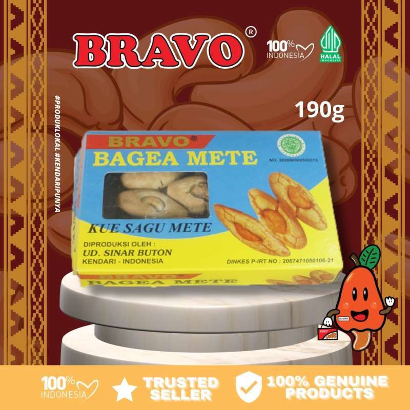 Jual Bagea Mete Bravo kemasan dus 180g di Seller BRAVO METE Official ...