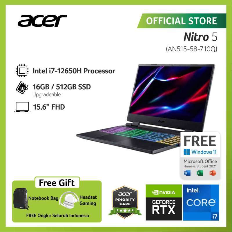 Promo Acer Laptop Gaming Nitro 5 An515-58-710q Nvidia Geforce Rtx 4060 ...