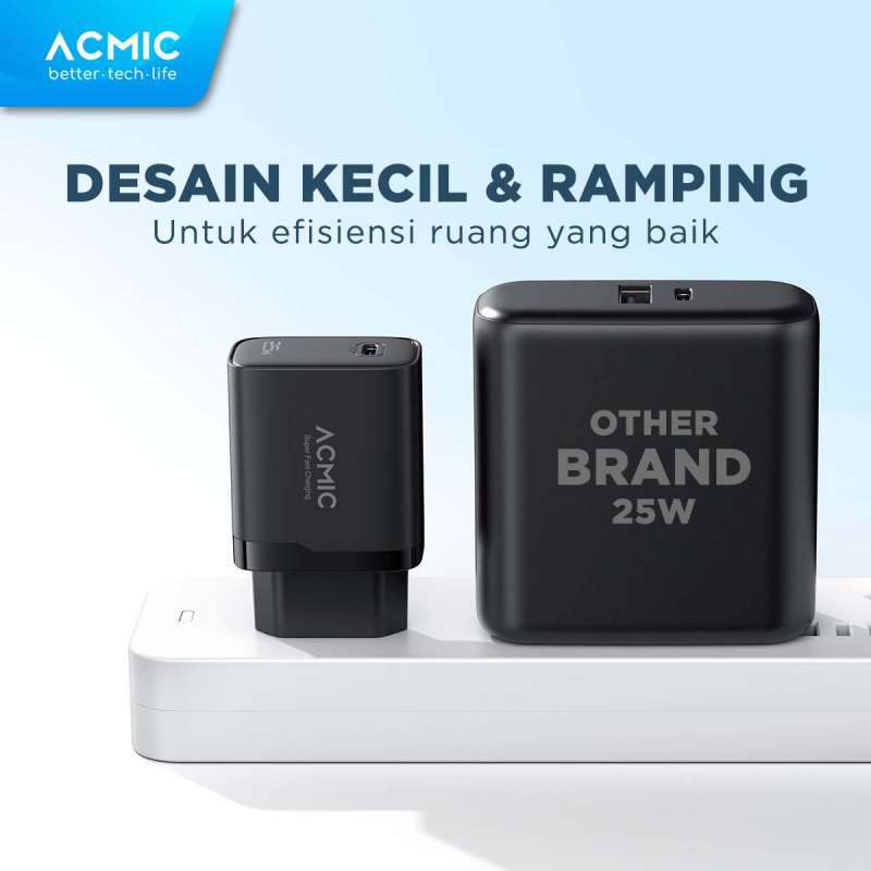 Promo Acmic Cpd25 Type C 25w Charger Super Fast Charging Adaptor For ...