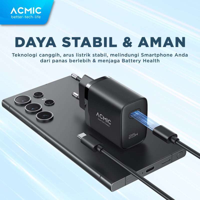 Promo Acmic Cpd25 Type C 25w Charger Super Fast Charging Adaptor For ...