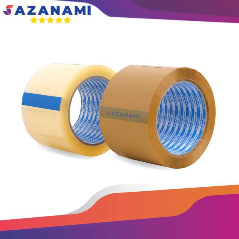 Jual Lakban Bening 3 Inch 100 Yard Sazanami Opp Tape 72mm Di Seller ...
