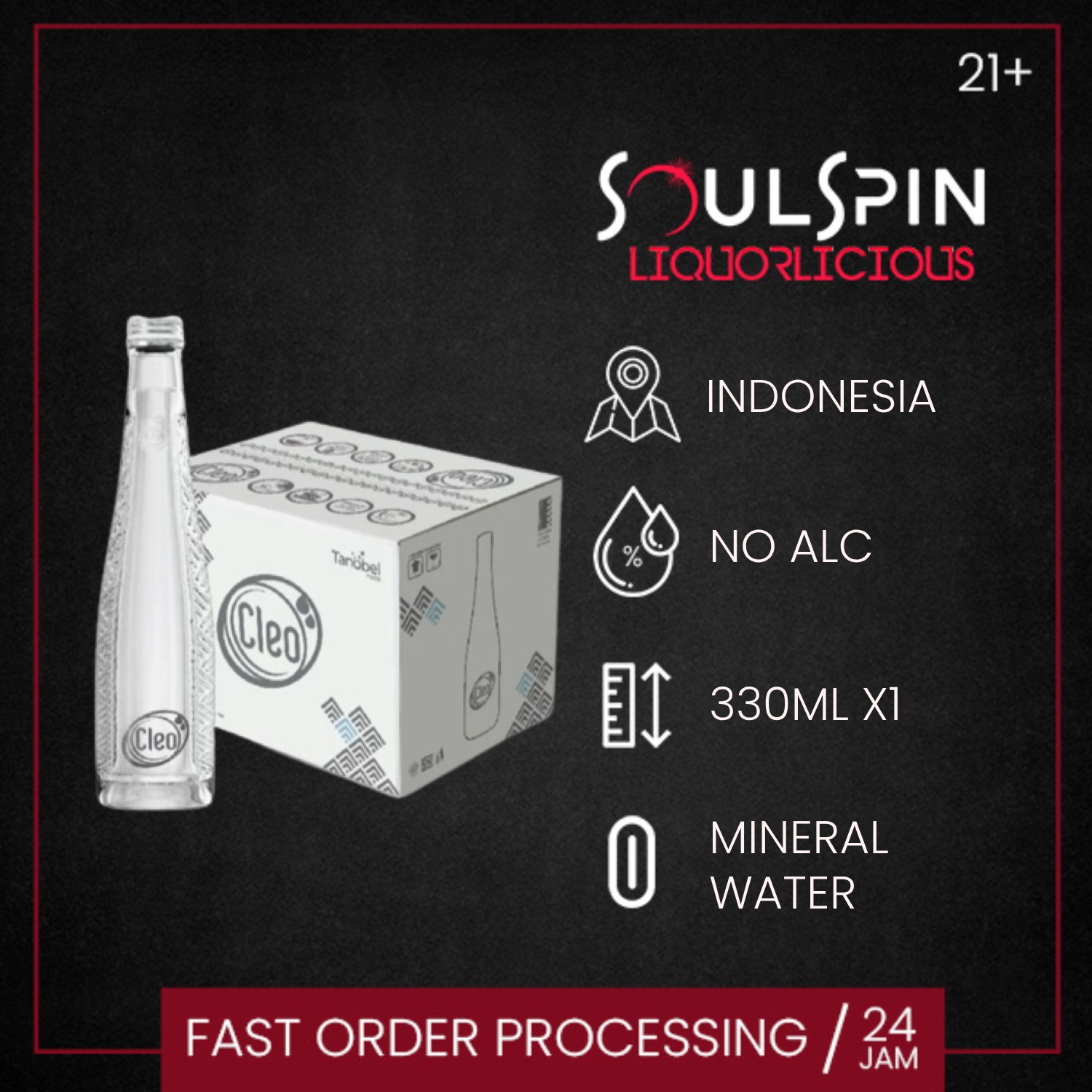 Jual CLEO GLASS Mineral Water 330ml [ dus isi 12 botol ] di Seller Eomma Korea Shop Official ...