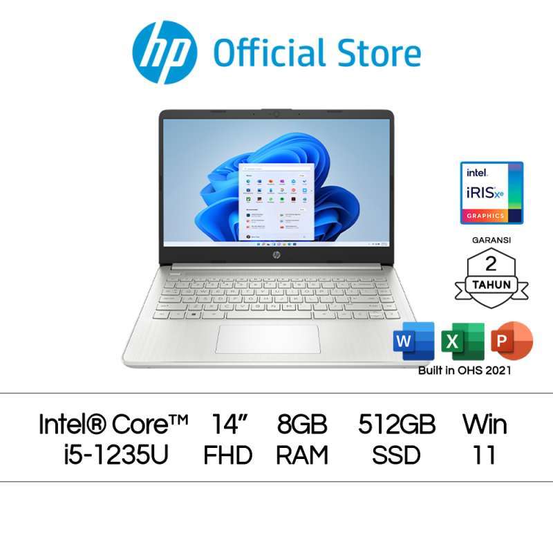 Promo Laptop Hp 14s-dq5118tu / 12th Generation Intel Core I5 Processor / Intel Iris X Graphics ...
