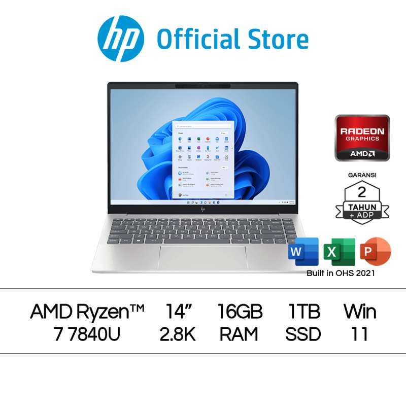 Jual Laptop Hp Pavilion Plus 14-ey0013au / Amd Ryzen 7 7800u / Amd ...