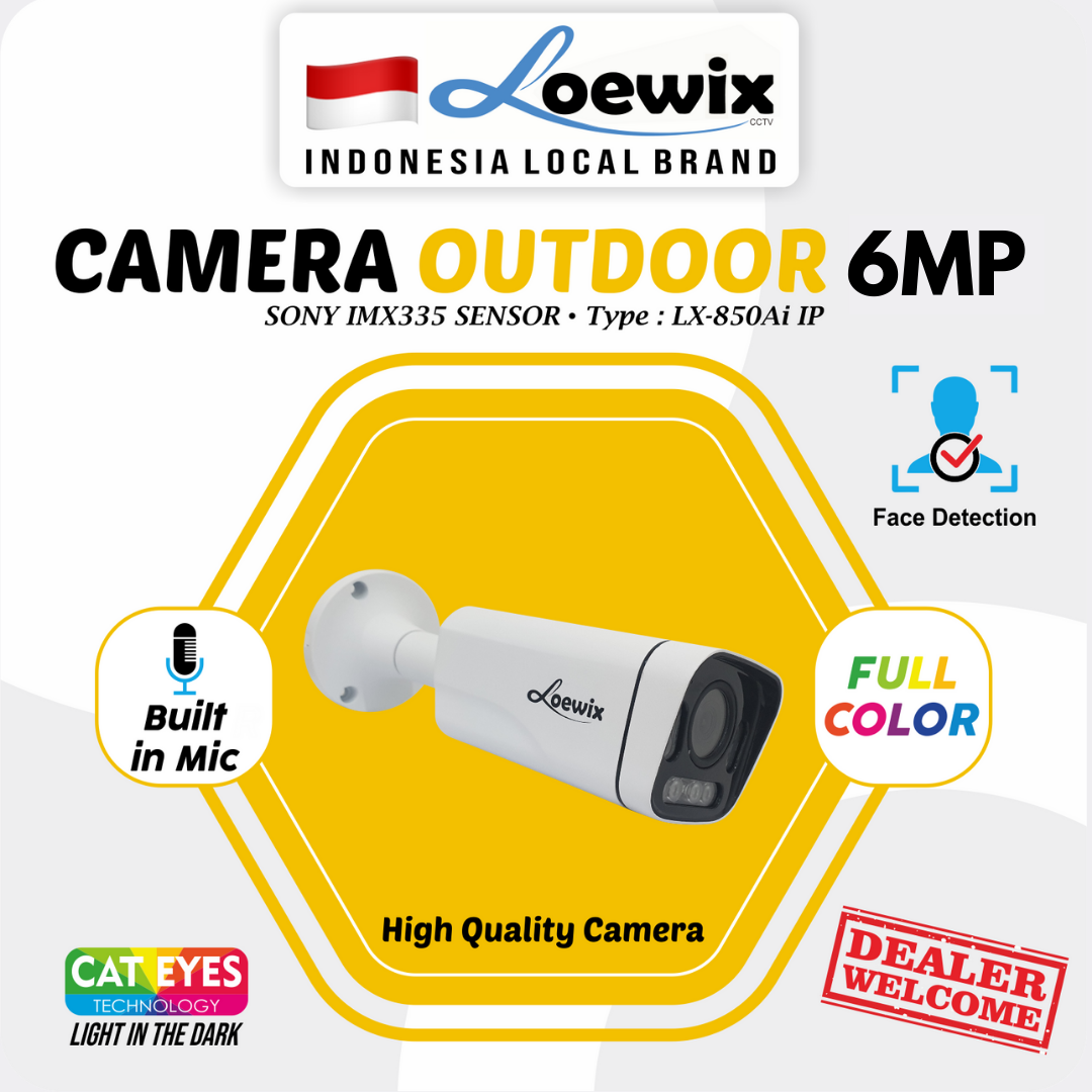 Jual Loewix Cctv Kamera 6 Mp Ip Camera Outdoor Full Color Sony Imx335 ...