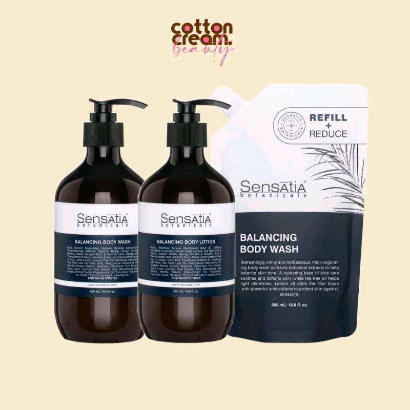 Jual Sensatia Botanicals Balancing Body Wash & Body Lotion - Body ...