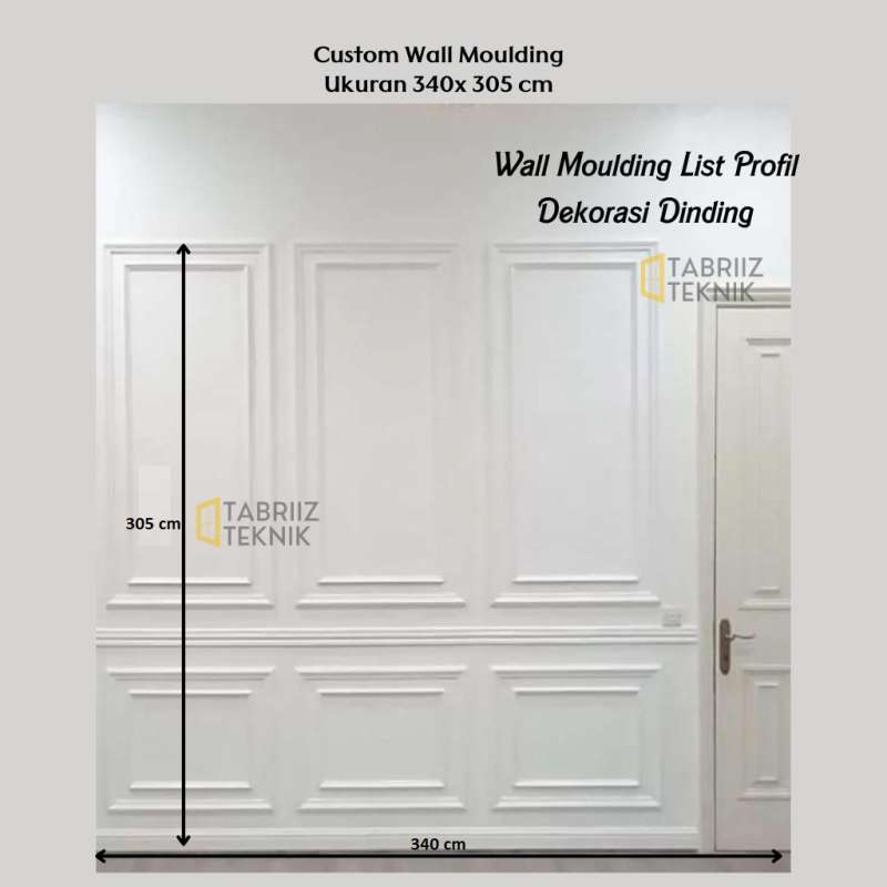 Promo Paket Dinding Kayu List Profil Custom Ukuran 340 X 305 Cm ...