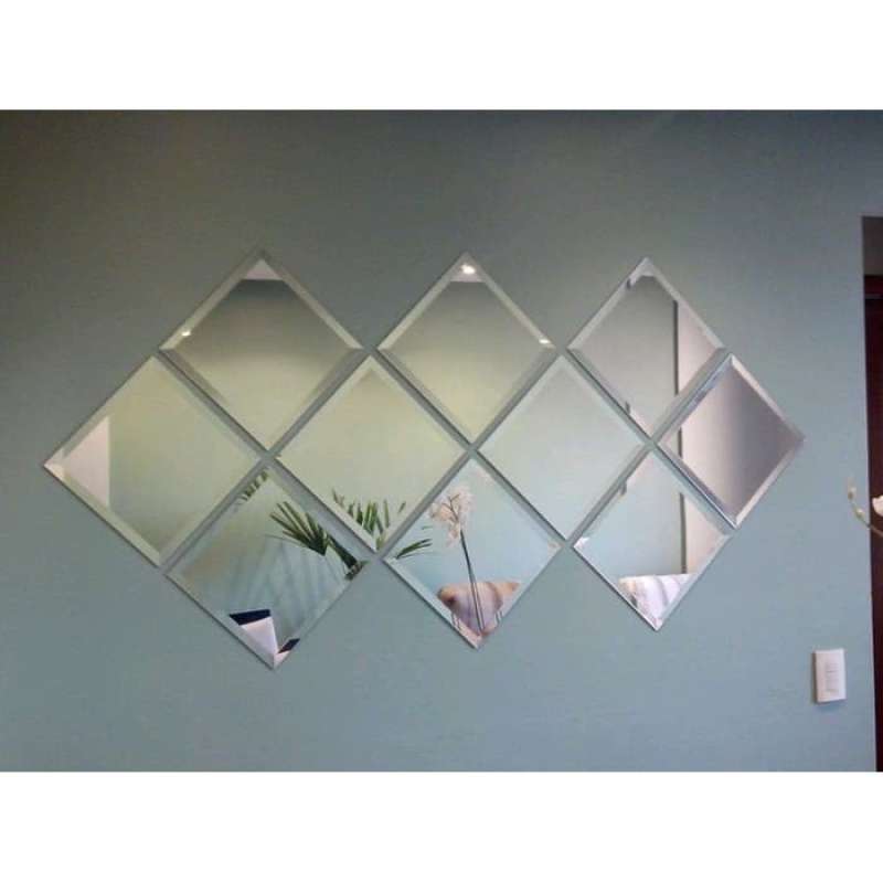 Promo Satuan Dekorasi Kaca Cermin Tempel Dinding Ukuran 24 X 24 Cm ...