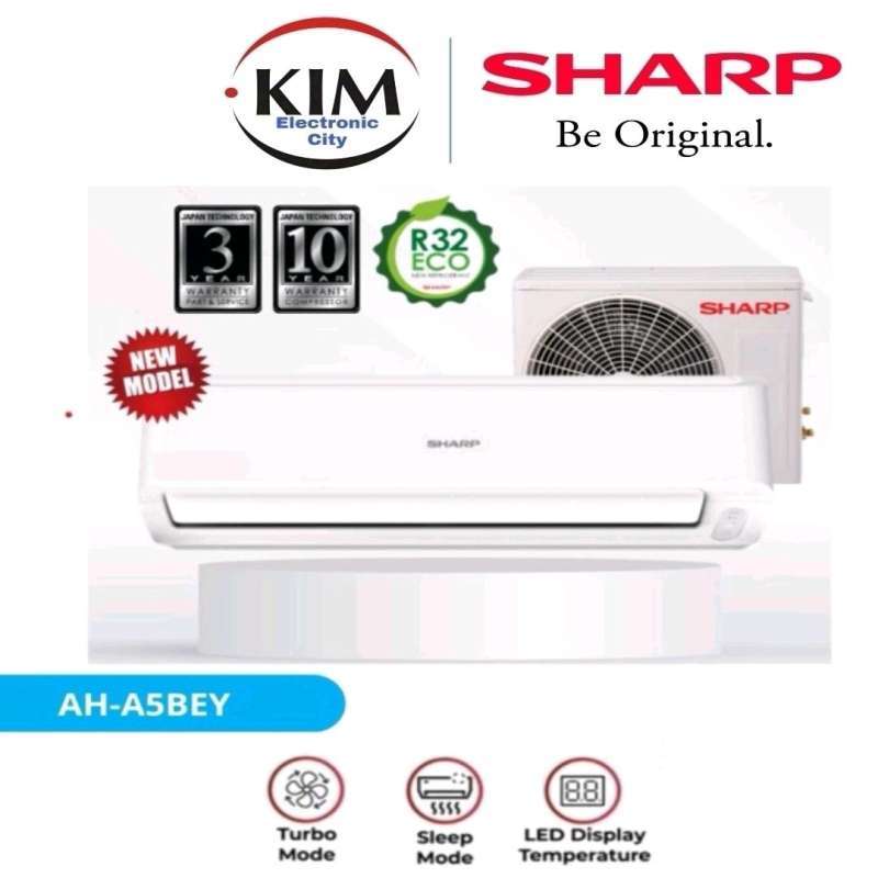 Jual AC SHARP 1/2 PK AH-A5BEY 0.5 PK R32 INDOOR+OUTDOOR UNIT ONLY ...