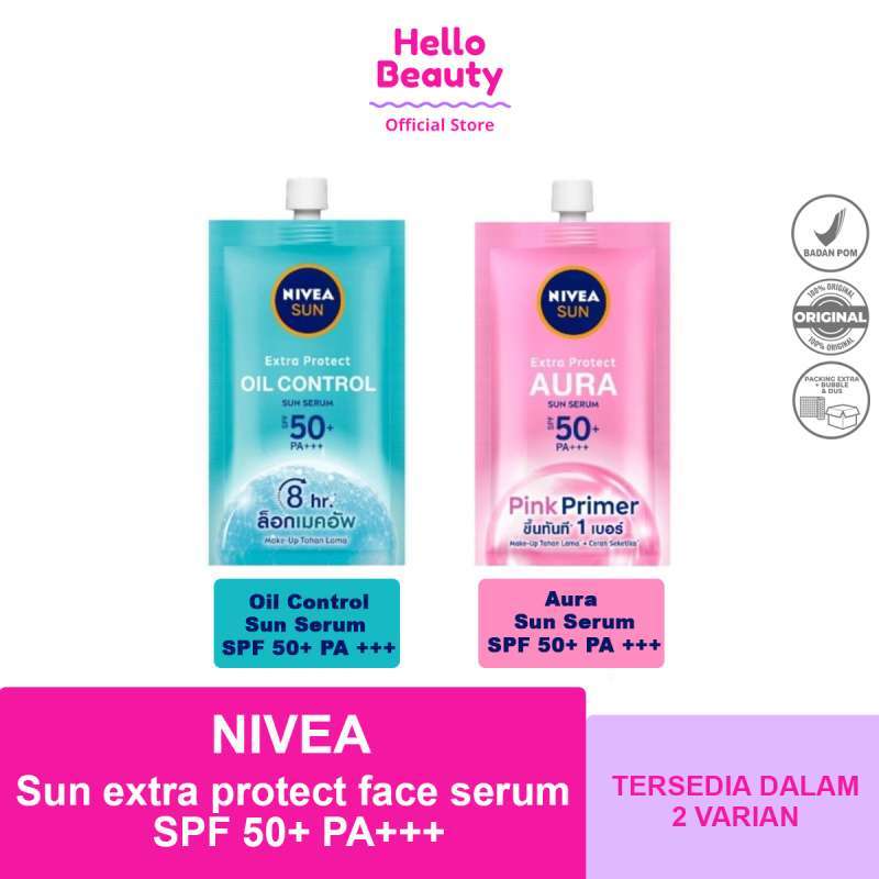 Jual Nivea Sun extra protect face serum SPF 50+ PA+++ instan Aura | oil ...