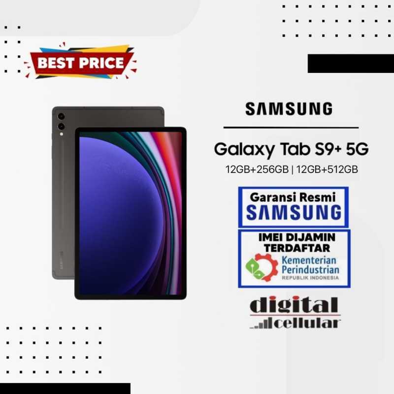 Jual Samsung Galaxy Tab S9+ 5G (12/256GB 12/512GB) Resmi di Seller Digital Cellular Official ...
