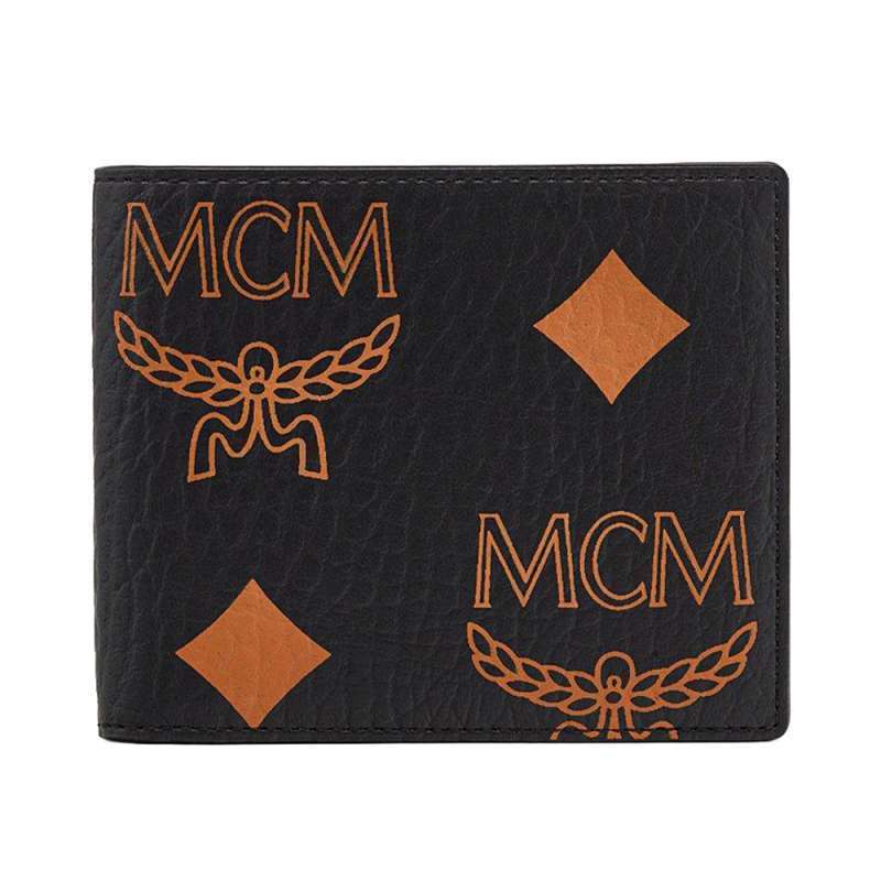Promo Mcm Small Bifold Wallet In Maxi Visetos Black Diskon 34% Di ...