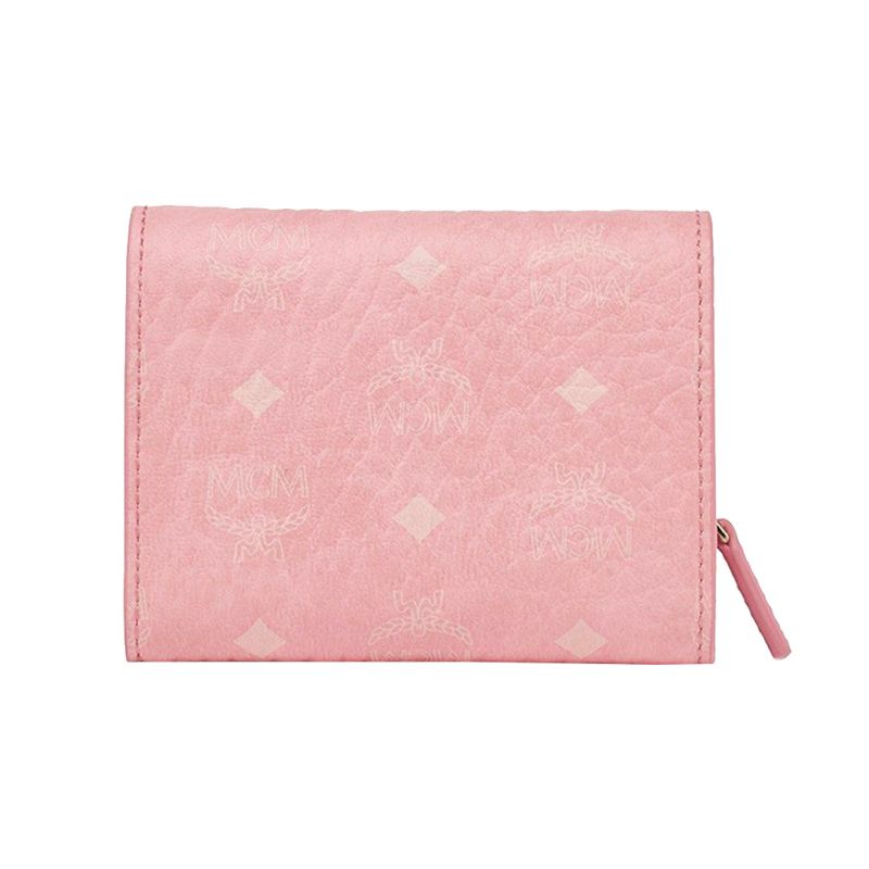 Jual Mcm Mini Trifold Wallet In Visetos Original Blossom Pink Di Seller ...