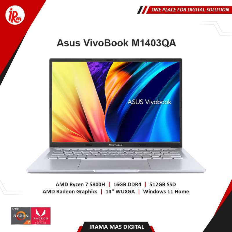 Jual ASUS Vivobook 14X M1403QA AMD RYZEN 7 5800H 16GB 512GB SSD 14 ...