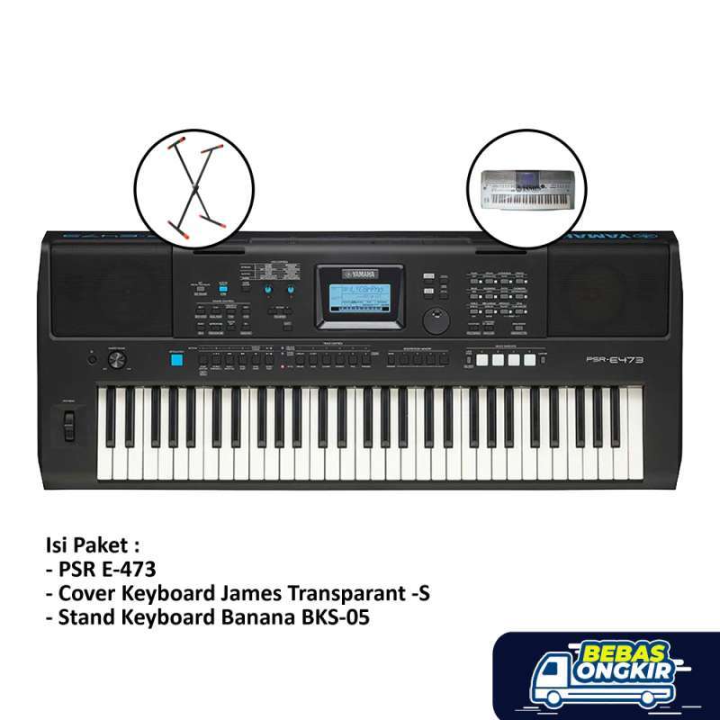 Promo Paket Reguler Keyboard Yamaha Psr-e473 / Psr E473 / Psr E 473 Diskon 13% Di Seller Doremi ...