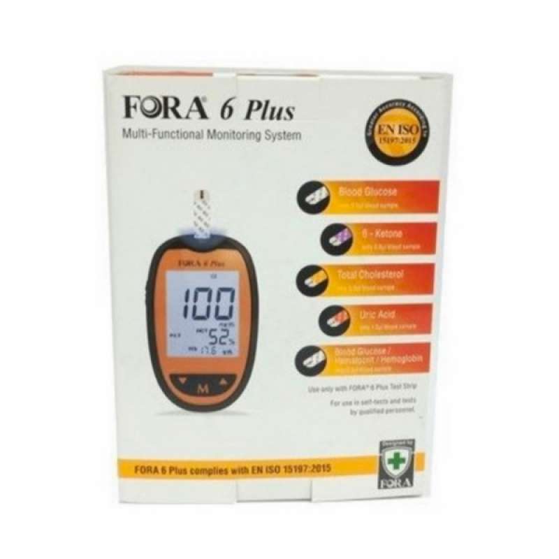 Jual Fora 6 Plus 6 Fungsi Parameter (Gula Kolesterol Asam Urat Ketone ...
