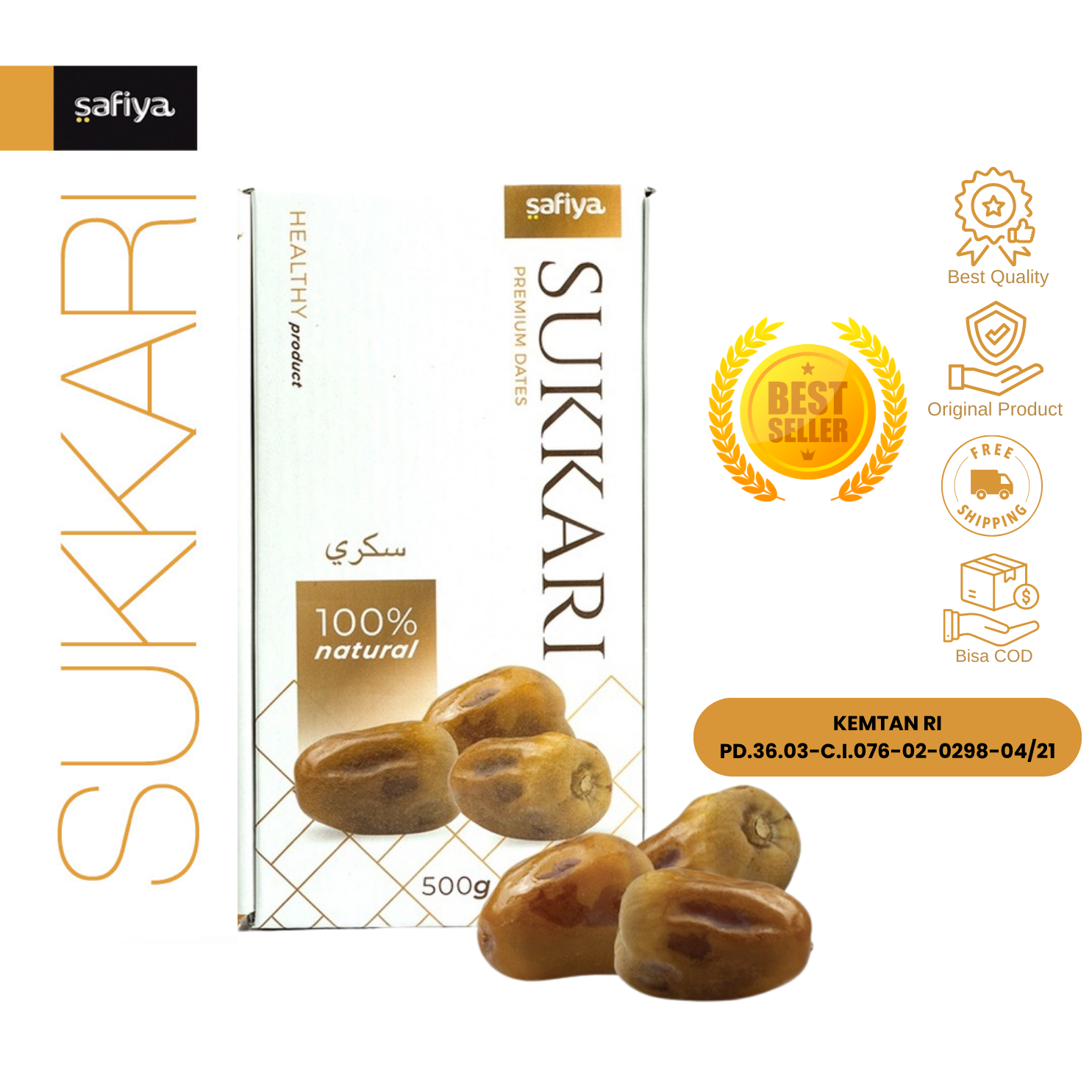 Promo Kurma Sukari 500 Gram King Dates Sukkari Safiya Food Diskon 51% ...