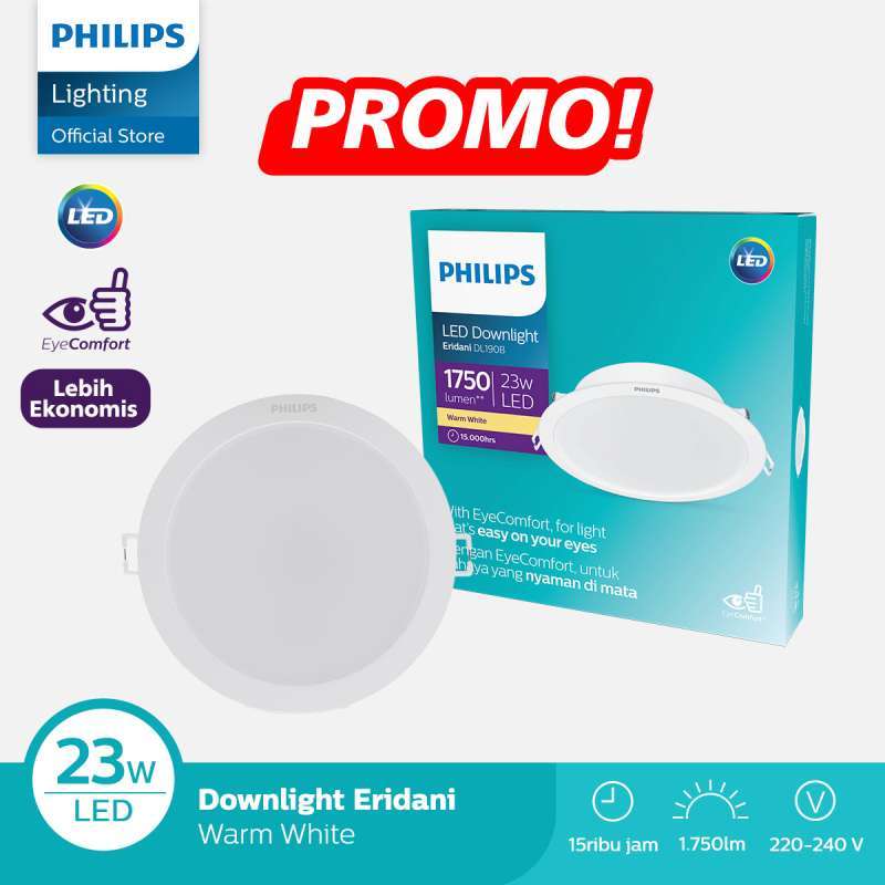 Promo Philips Downlight Eridani G3 D200 23w 30k Wh Recessed Led Kuning Diskon 29% Di Seller ...