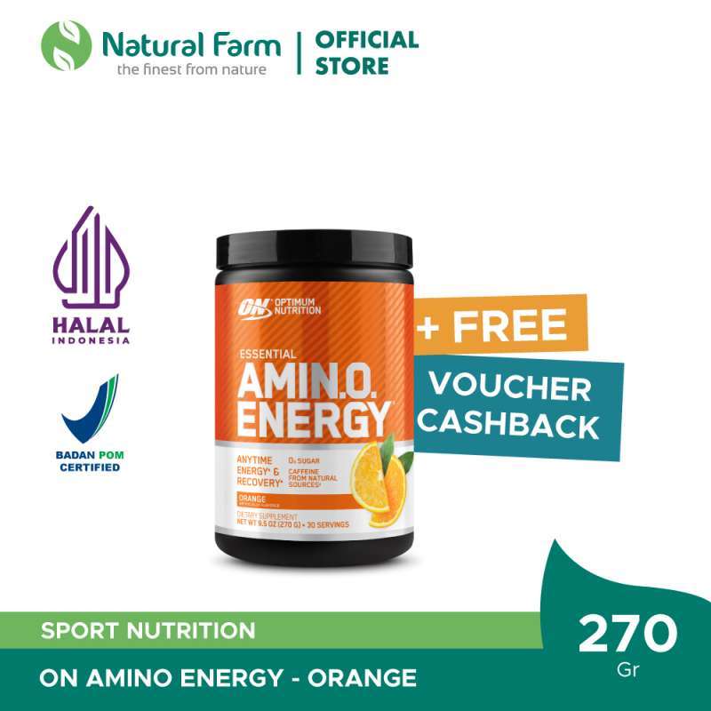Promo Optimum Nutrition Amino Energy Orange 270gr Diskon 52% Di Seller ...