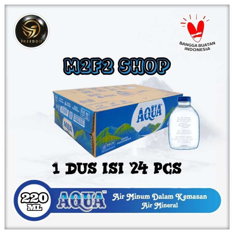 Jual Air Mineral Aqua Cube Botol Mini Pet - 220 Ml (kemasan Karton) Di ...