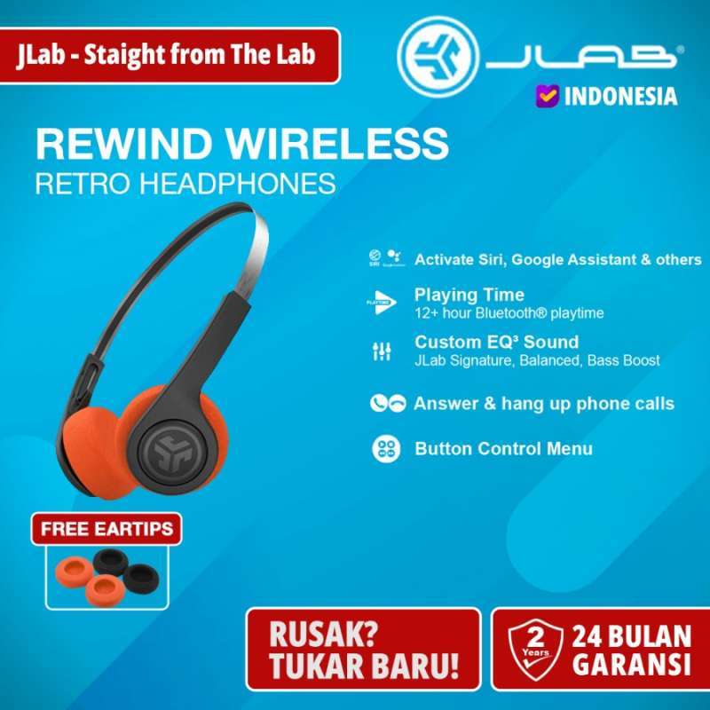 Jlab Rewind Wireless Retro Headphones Garansi Resmi Indonesia 🏷️ Harga ...