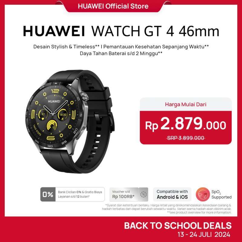 Promo Huawei Watch Gt 4 Smartwatch | Fashionable Design | Professional ...