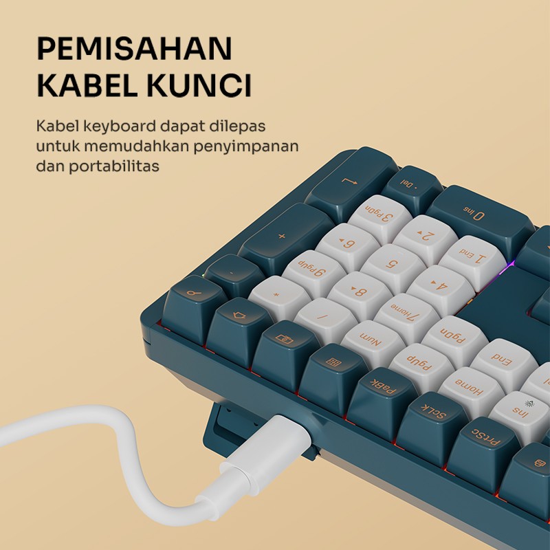 Promo Robot Workmate I Mechanical Pluggable Red Switch Gaming Keyboard ...