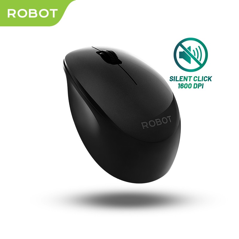 Promo Robot M210s 2.4g Wireless Silent Click Optical Usb Mouse - Hitam ...