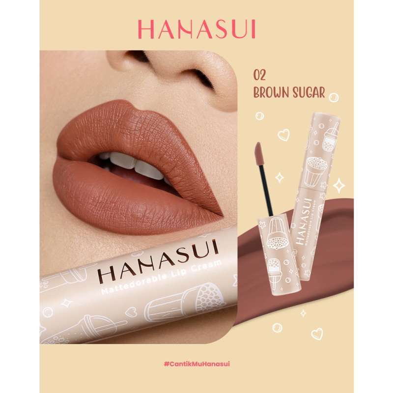 Jual HANASUI Mattedorable Lip Cream Boba Edition - 03 Salted Caramel di ...