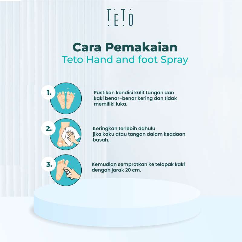 Promo Teto Hand and Foot Spray 30ml yang mengurangi keringat hingga 10 ...