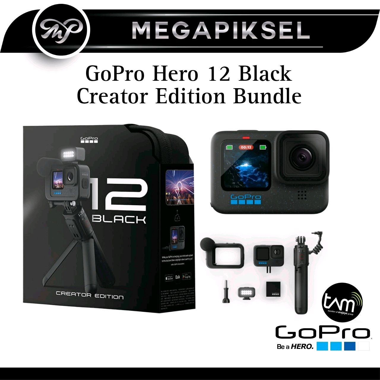 Jual GoPro HERO 12 Black Creator Edition Bundle di Seller Megapiksel Official Store - dji ...