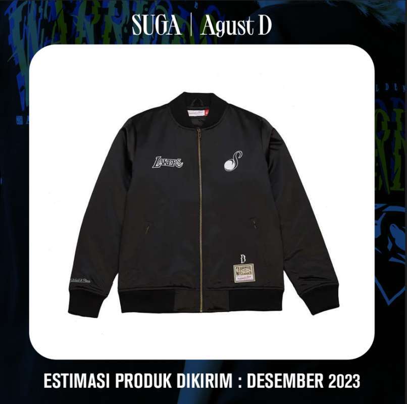 Promo Suga X Nba Unisex Basketball Glitch Bomber Los Angeles Lakers ...