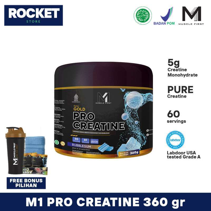 Promo M1 Muscle First Pro Gold Creatine 300 Gram Creatine Monohydrate ...
