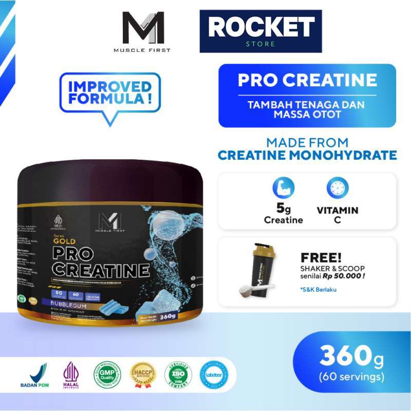 Promo M1 Muscle First Pro Gold Creatine 300 Gram Creatine Monohydrate ...