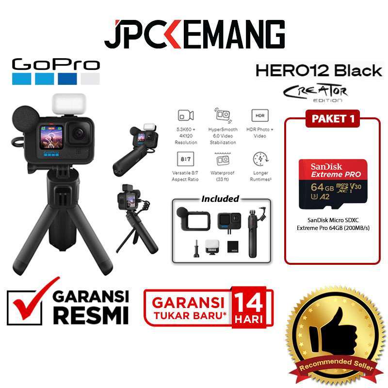 Promo Jpc Kemang Gopro Hero 12 Black Creator Edition Action Camera Go Pro Hero12 Garansi Resmi ...