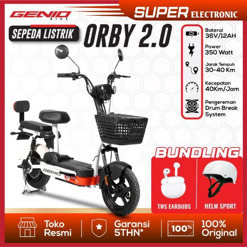 Promo Sepeda Listrik Genio Orby 2.0 36v/12ah Selis Mopit Garansi Resmi ...